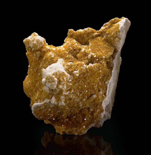 Bonhams : Wulfenite Crystals on Matrix