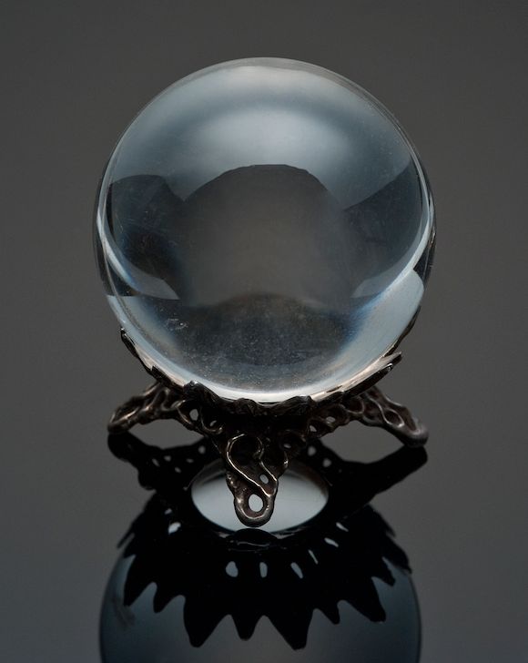 Bonhams : Quartz Sphere on Silver Stand