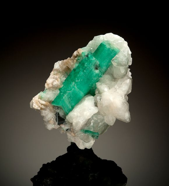 Bonhams : Huge Emerald Crystal on Calcite Matrix