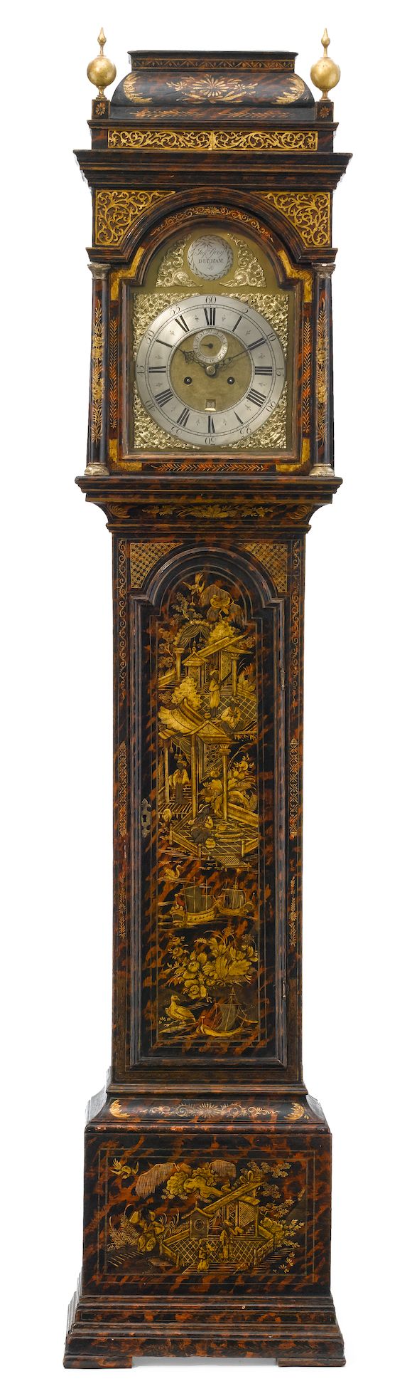 Bonhams : A George III lacquered tall case clock Joseph Grey, Durham ...