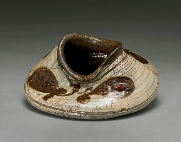 Bonhams : A collapsed buncheong stoneware jar 16th/17th century