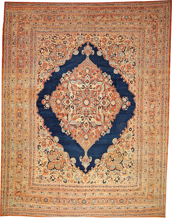 Bonhams : A Hadji Jalili Tabriz carpet Northwest Persia size ...