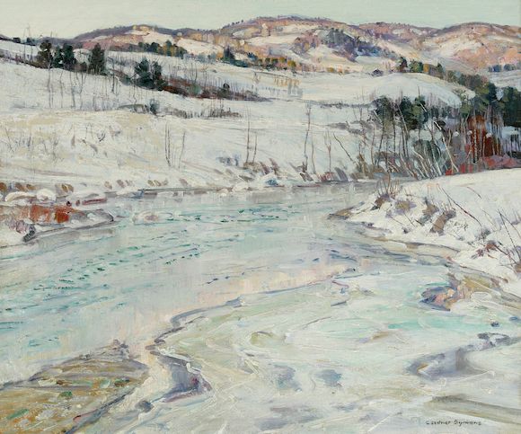 Bonhams : George Gardner Symons (American, 1863-1930) Frozen river 25 1 ...