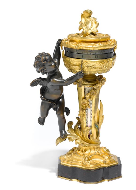 Bonhams : A French gilt and patinated bronze rotary clock with ...