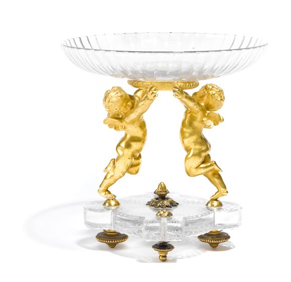 Bonhams : A Baccarat gilt bronze and cut glass compote early 20th century