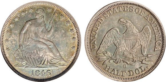 Bonhams : 1846-O 50C Medium Date MS61 NGC