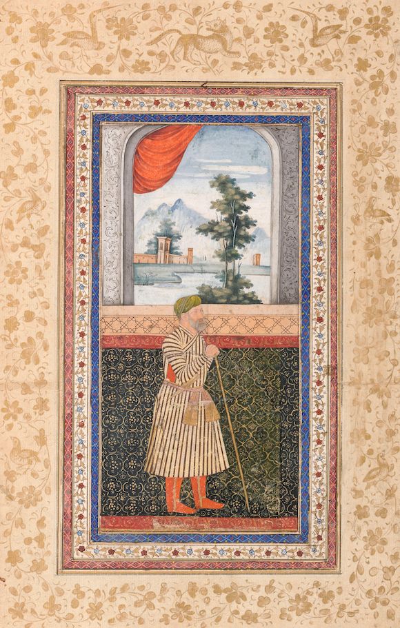 Bonhams : Two portraits of Mughal noblemen India, Late Mughal, late ...