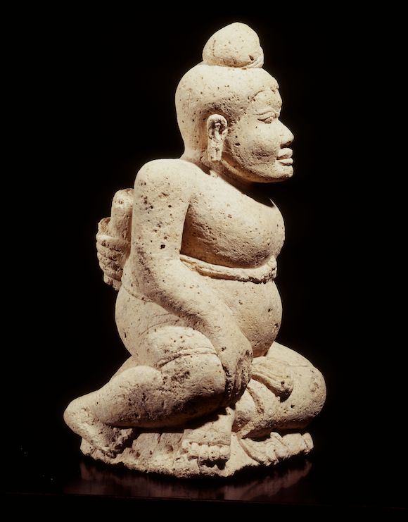 Bonhams : A tuff seated male Java, Majapahit period, 14th-16th century