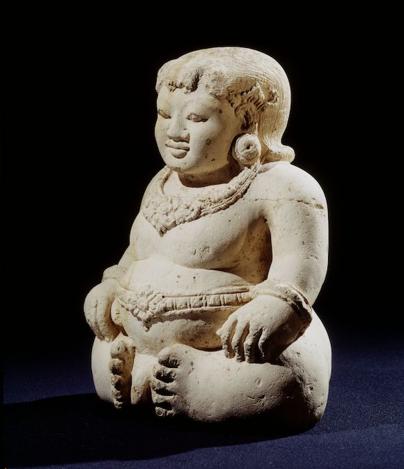 Bonhams : A tuff figure of a boy Java, Majapahit period, 14th-16th century
