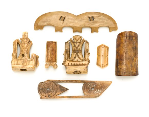 Bonhams : Seven ancient Eskimo ivory artifacts