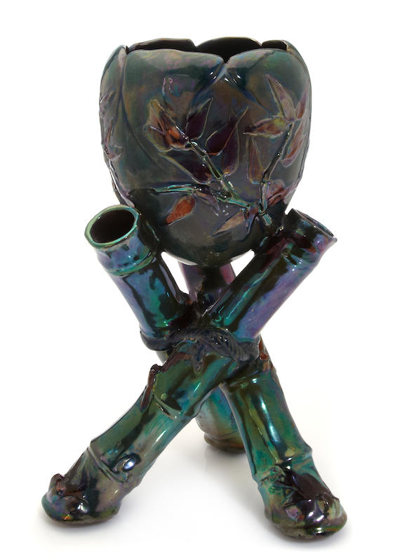 Bonhams A Dominique Zumbo Glazed Earthenware Bamboo Centerpiece Circa