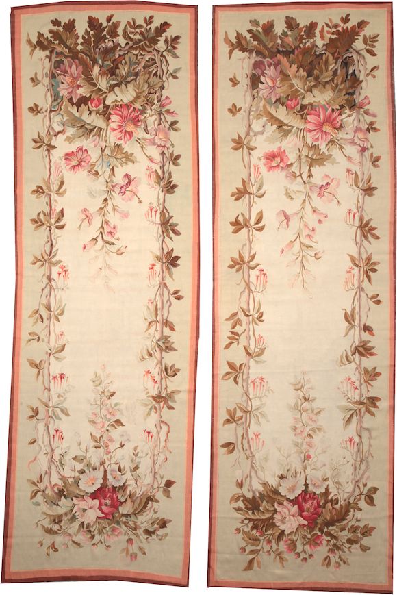 Bonhams : A Pair of Aubusson entre fenetres France sizes approximately ...