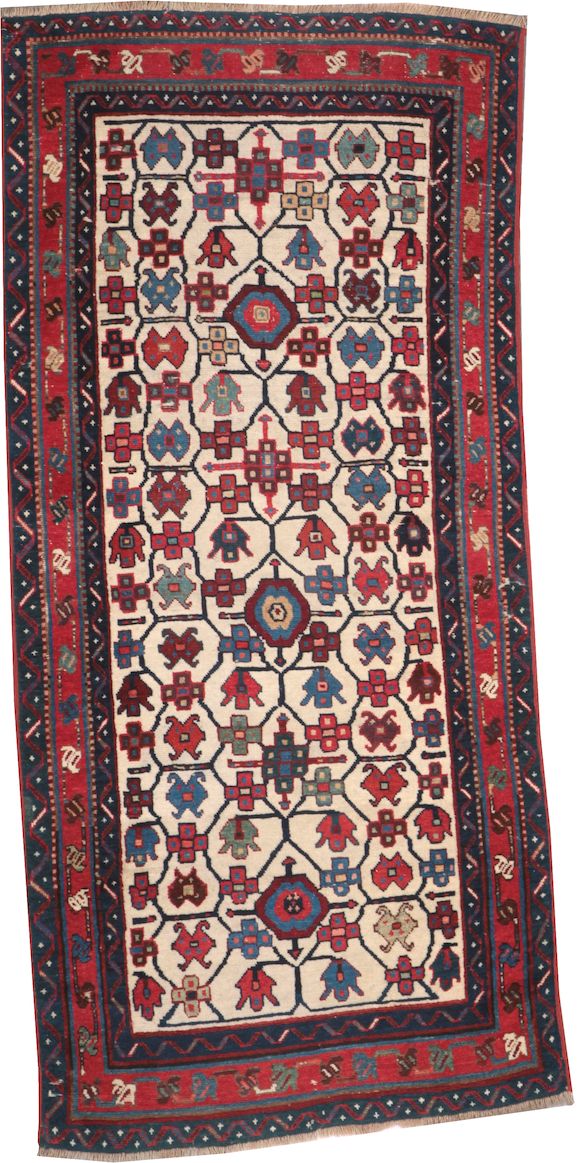 Bonhams : A Caucasian rug Caucasus size approximately 2ft. 6in. x 5ft. 3in.