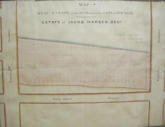 Bonhams : NEW YORK CITYUPPER WEST SIDE. SERRELL, JOHN J., city surveyor.