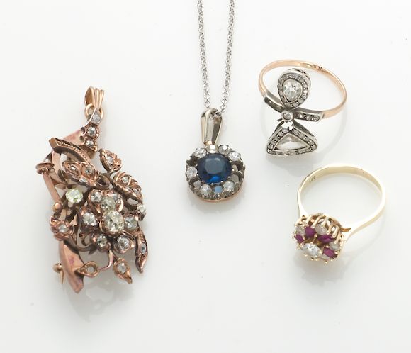 Bonhams : A collection of sapphire, synthetic ruby, diamond simulant ...