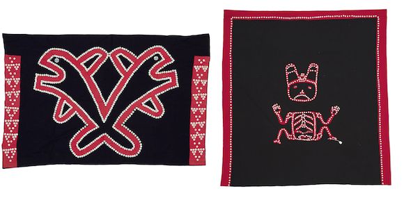 Bonhams : Two Northwest Coast button blankets