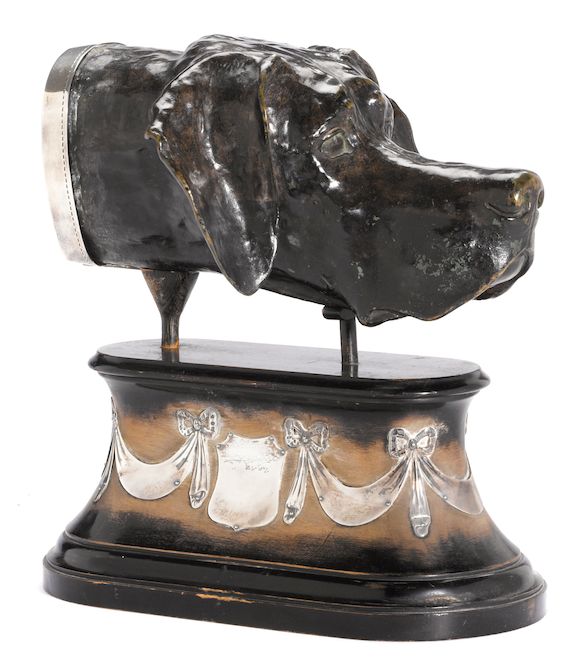 Bonhams : American 20th century patinated bronze and silver death mask ...