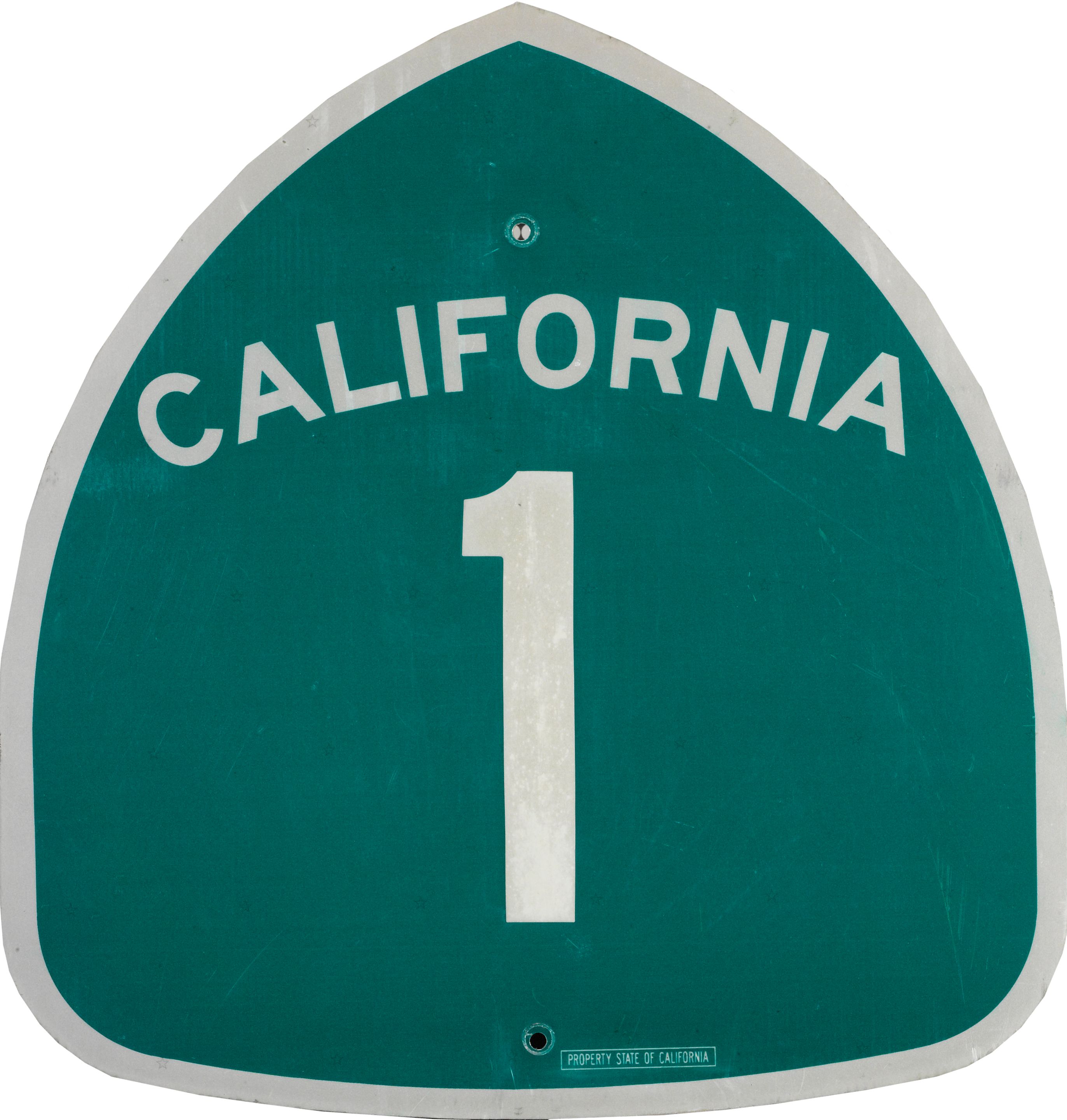 Bonhams Cars : A California US 1 sign,