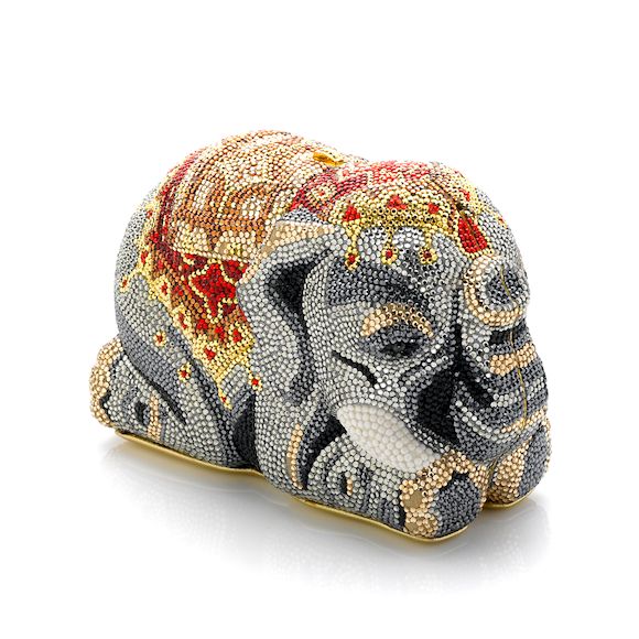 Bonhams : A Judith Leiber multi-colored crystal Maharaja elephant ...