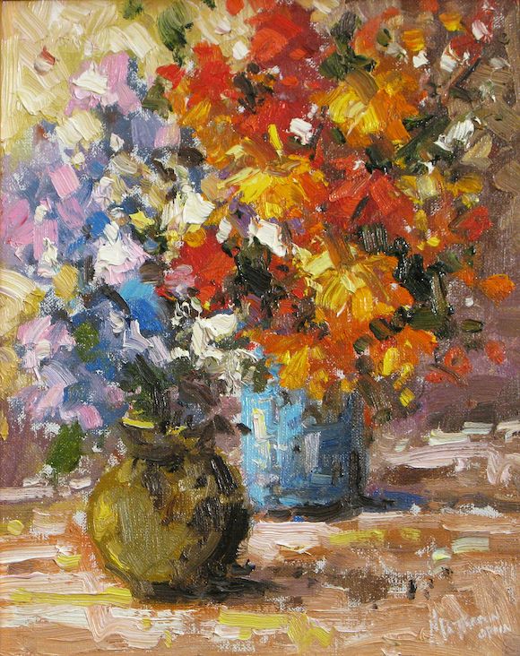 Bonhams : Neil Patterson (Canadian, born 1947) Blossoms 10 x 8in