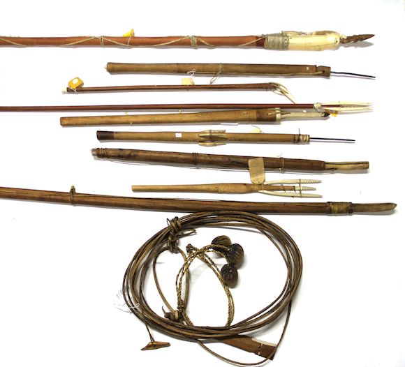 Bonhams : A collection of Eskimo fishing and hunting implements
