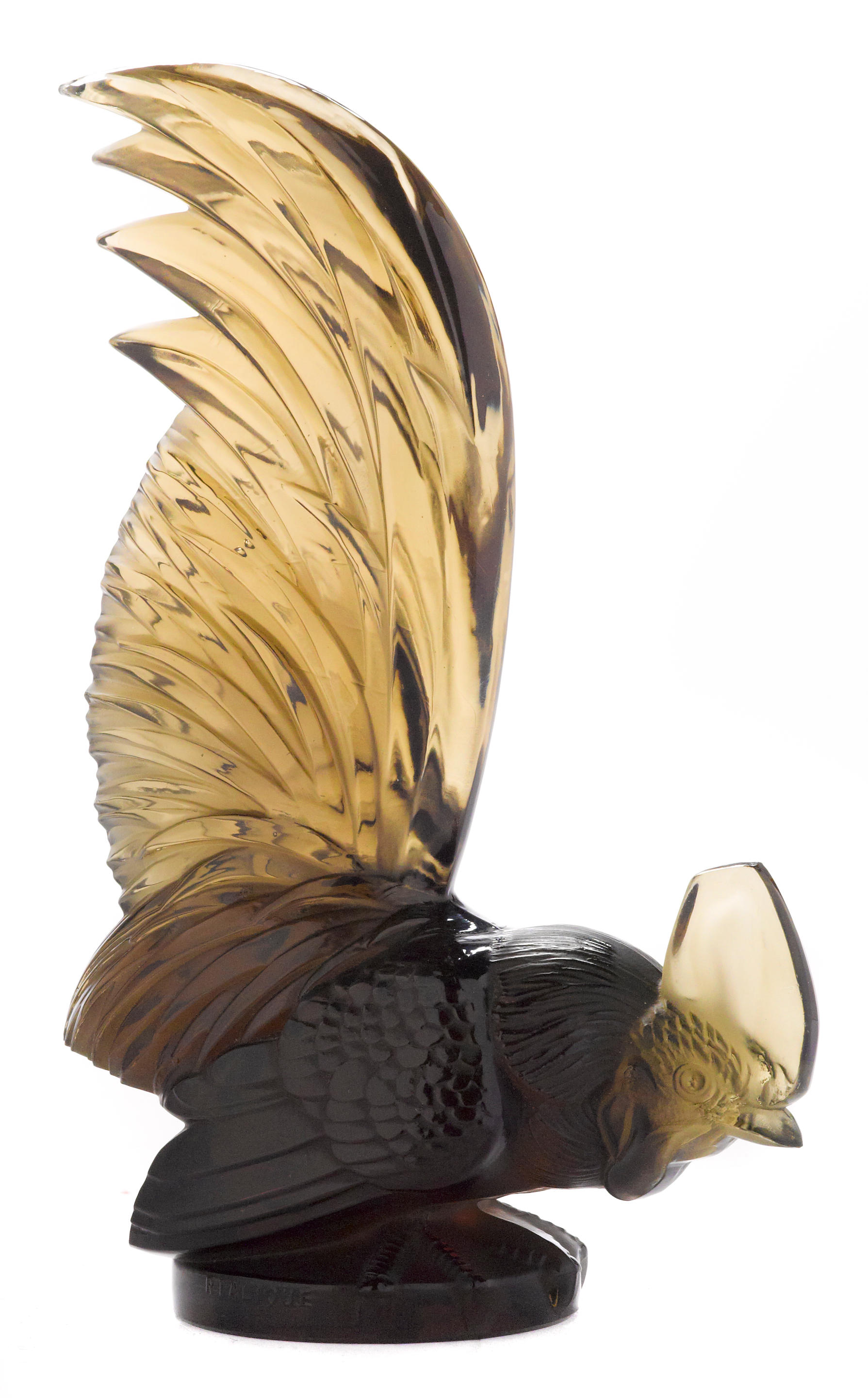 Bonhams Cars A Coq Nain Mascot Topaz Glass By René Lalique French