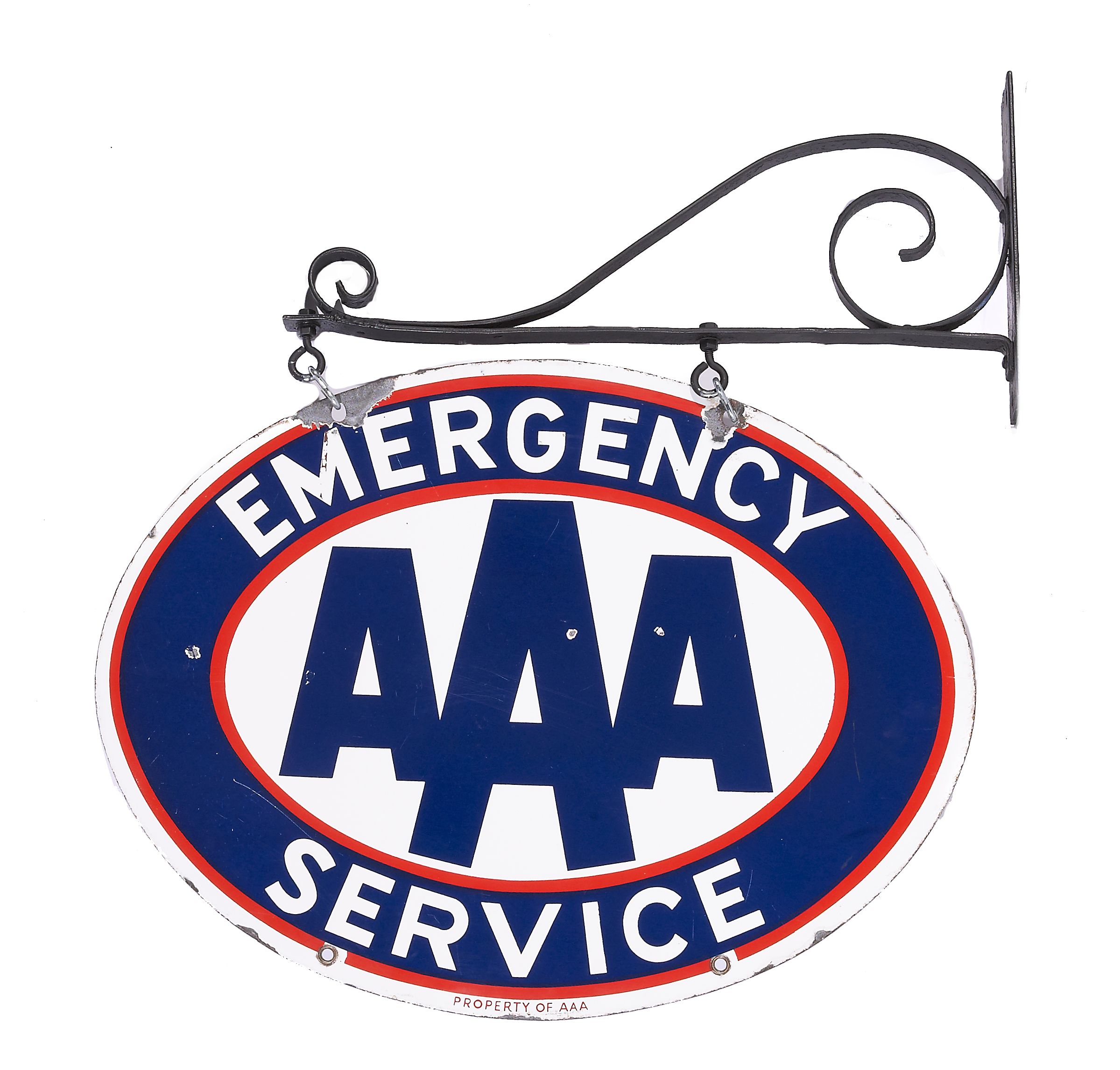 Bonhams Cars : An Emergancy AAA sign, c.1950s,
