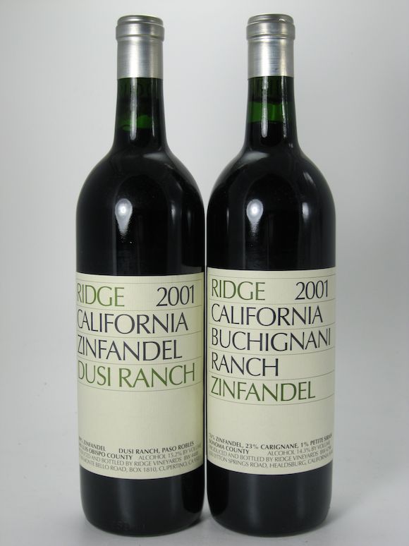 Bonhams : Ridge Zinfandel, Dusi Ranch 2001 (23) Ridge Zinfandel ...