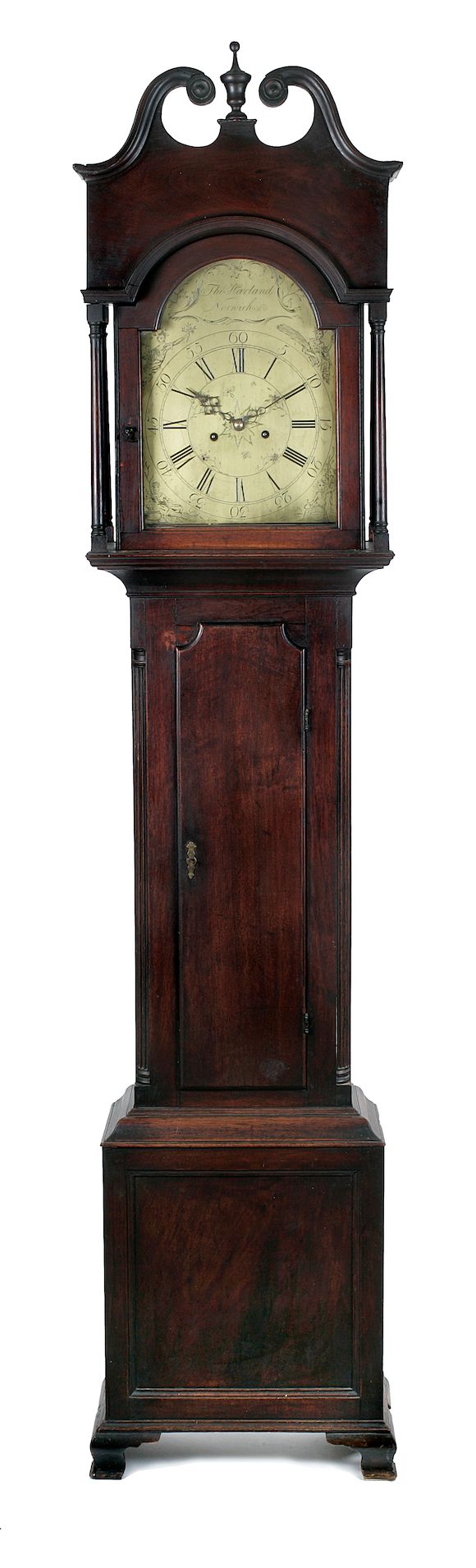 Bonhams : A Chippendale walnut tall-case clock brass dial engraved Thos ...