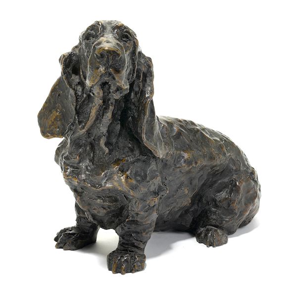 Bonhams : Rosemary Cook (British, 20th century) Pluto (A seated hound ...