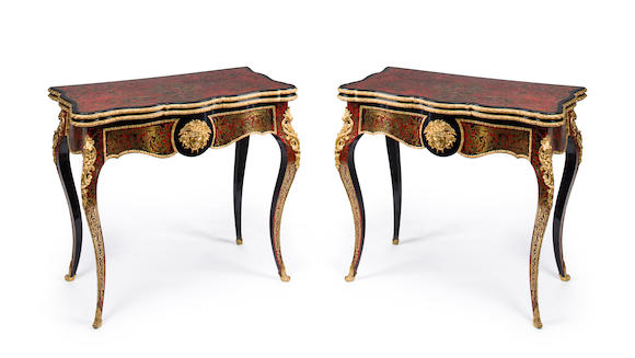 Bonhams A Pair Of Napoleon Iii Gilt Bronze Mounted Tortoisehell And