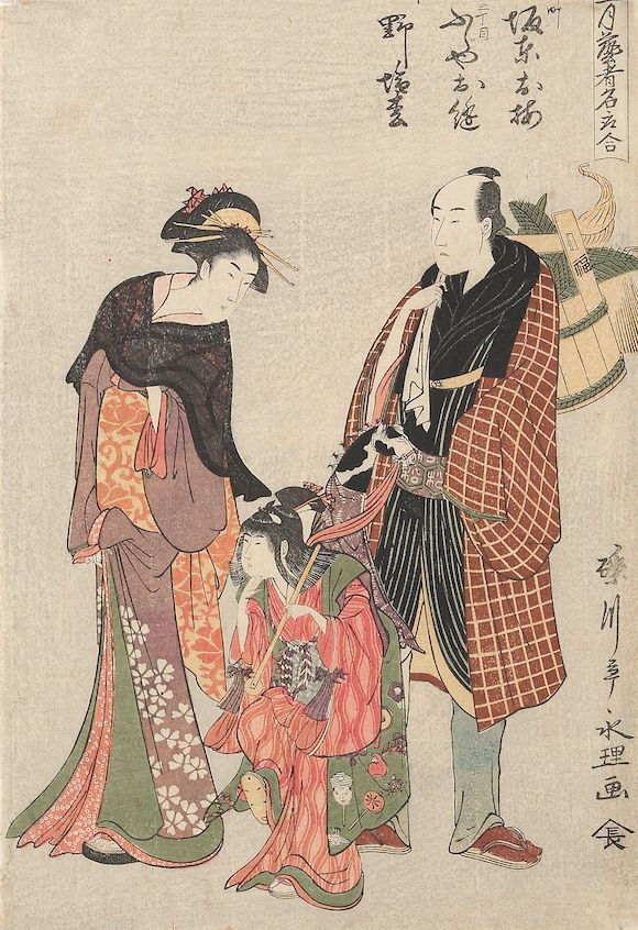Bonhams : Shikyusai Eiri ((fl. c. 1790-1800) One woodblock print