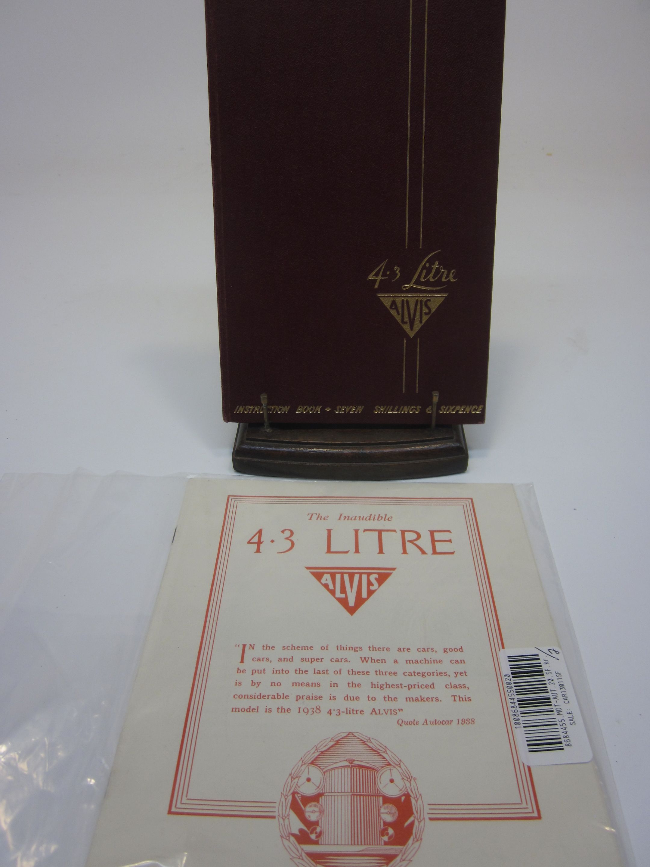Bonhams Cars : An Alvis 4.3-liter instruction book.