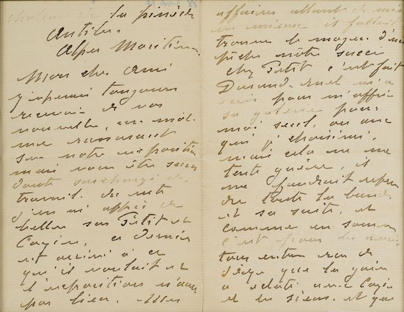 Bonhams : MONET, CLAUDE. 1840-1926. Autograph Letter Signed (Claude ...