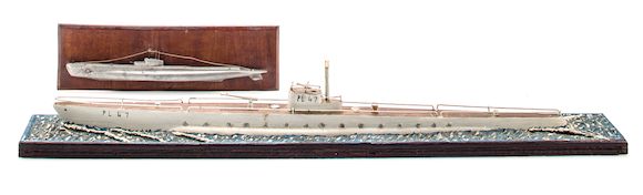 Bonhams : A pair of World War II Japanese submarine models after 1940 ...