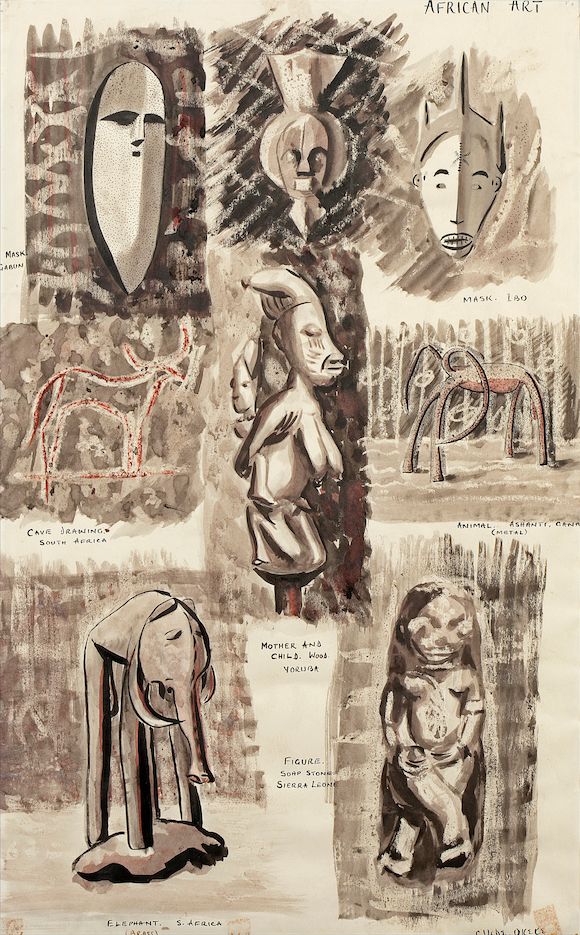 Bonhams : Prof. Uche Okeke (Nigerian, born 1933) 'African Art'