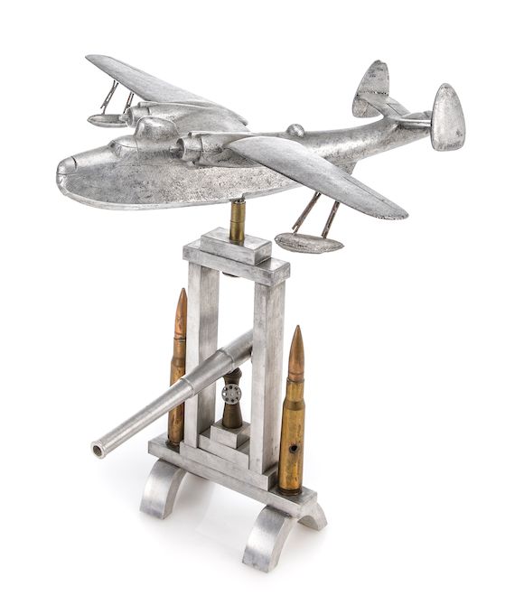 Bonhams : An aluminum desk-top model of a U.S. Navy Catalina seaplane ...
