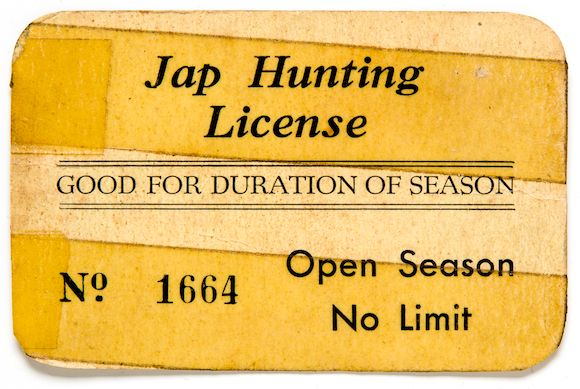 Bonhams : Iwo Jima 4th Division USMC 'Jap Hunting License' 1945