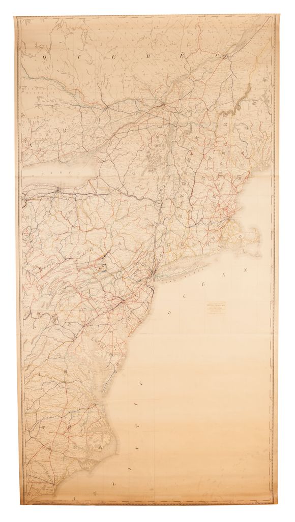 Bonhams : RAND, MCNALLY & CO. New Shippers Railroad Map of the United ...