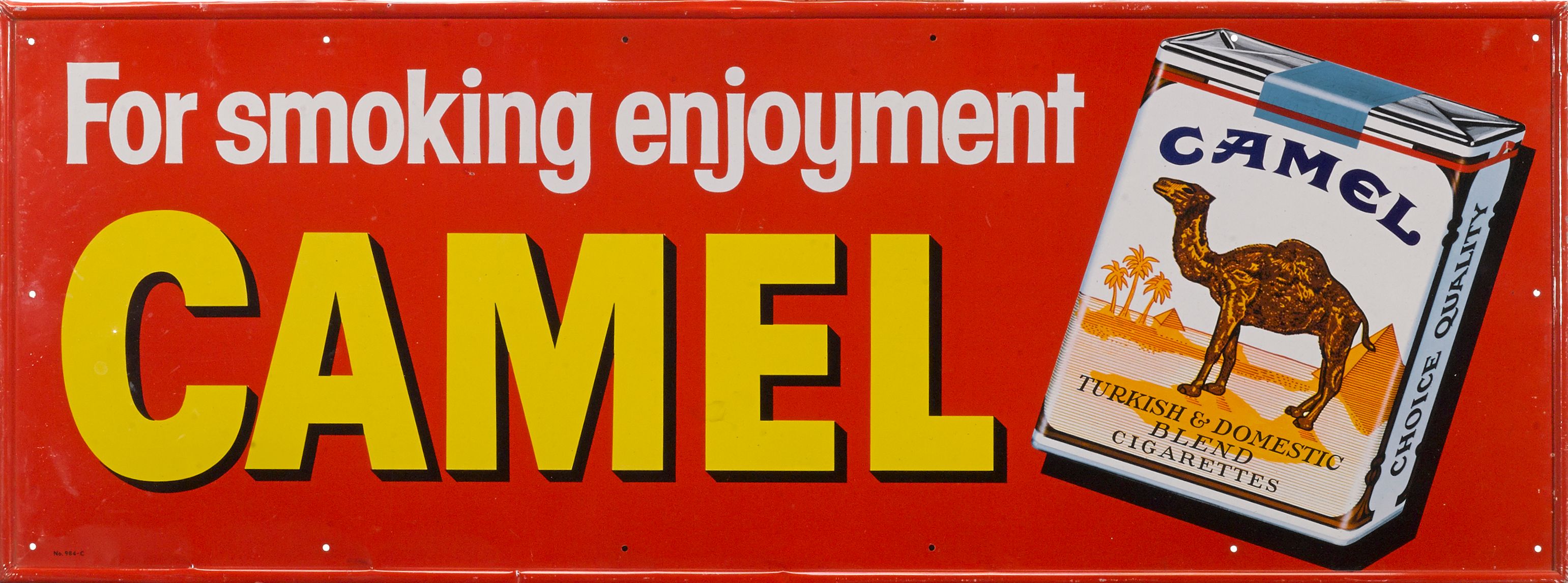 Bonhams Cars : A vintage Camel cigarettes sign, c. 1950s,