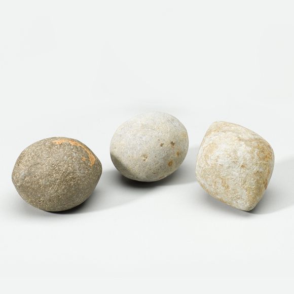 Bonhams : Three Ancient Sling Stones, Hawaiian Islands