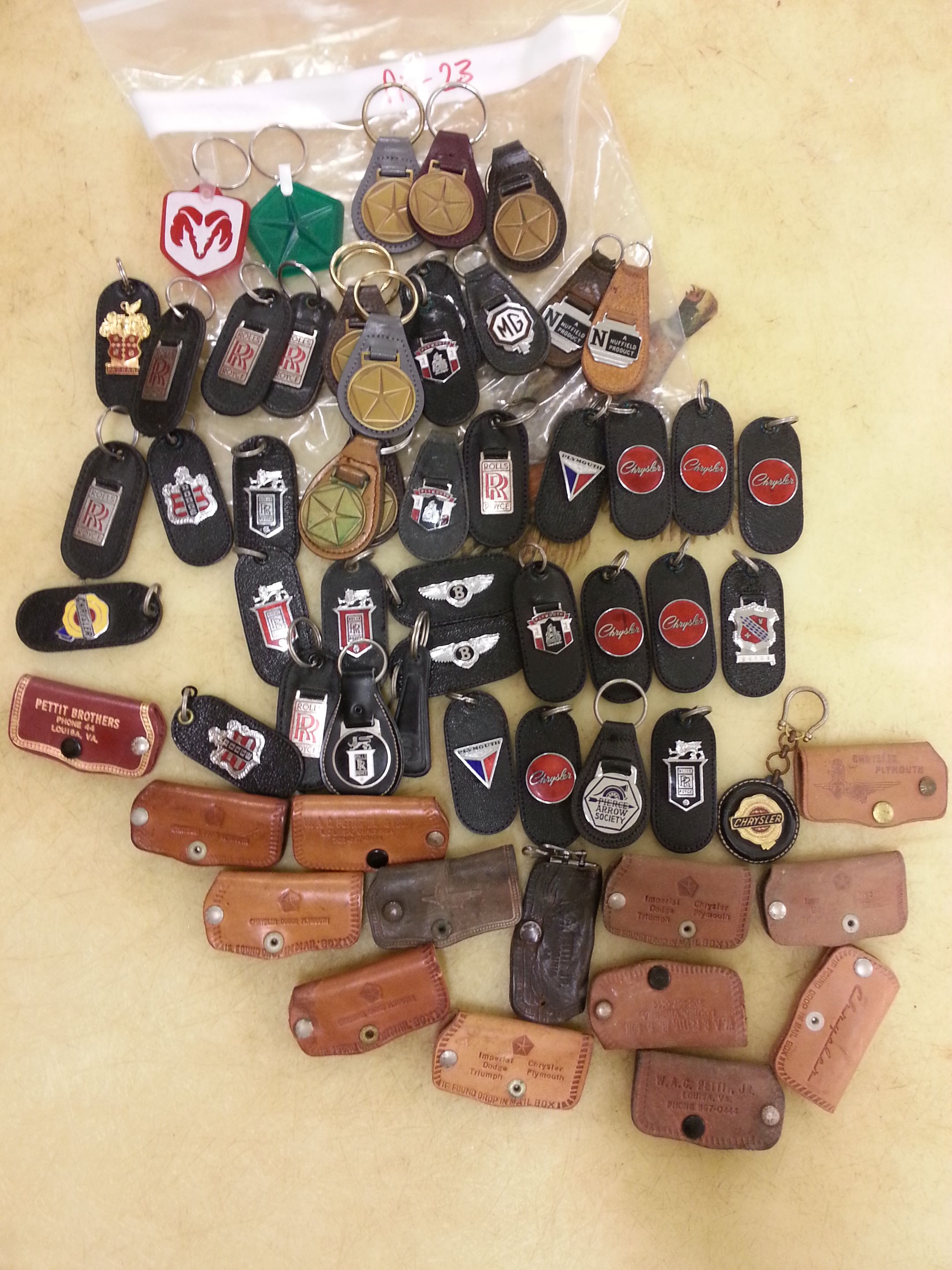 Bonhams Cars : A large Assortment of Vintage Accessory Leather Key ...