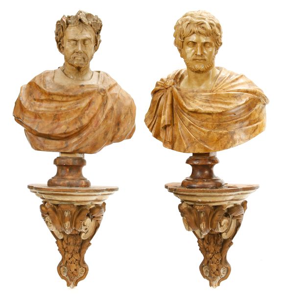 Bonhams : Two large Neoclassical style paint decorated models of ...