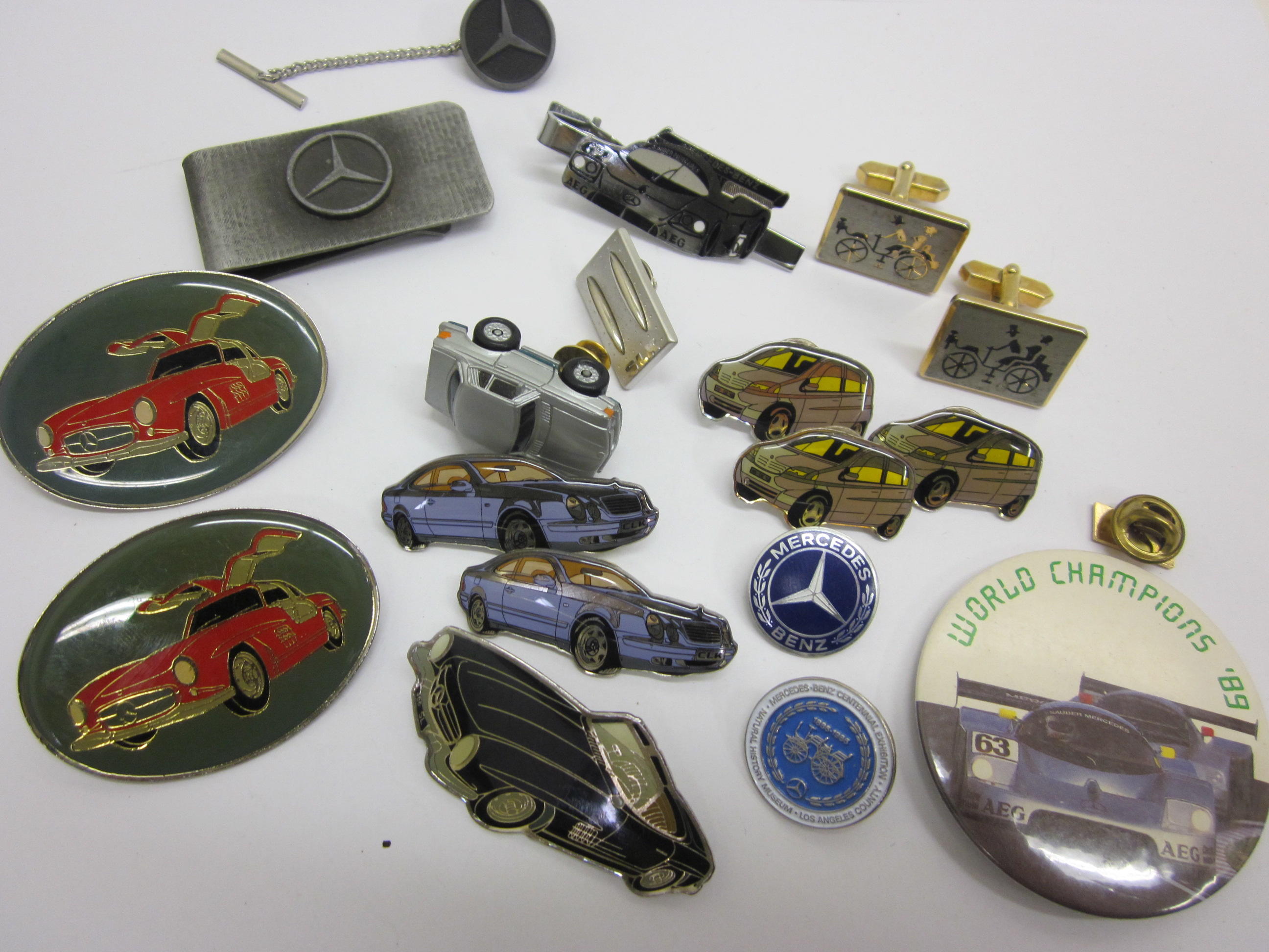 Bonhams Cars : A collection of Mercedes-Benz pins, tie bars, and a ...