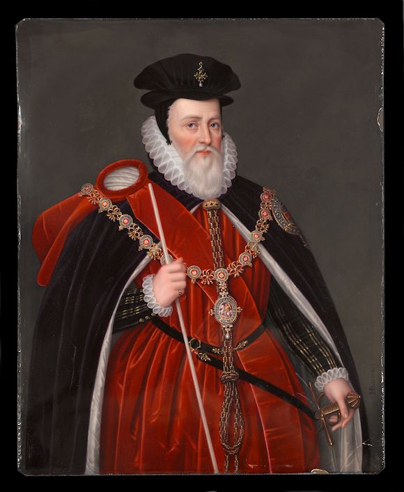 Bonhams : A fine enamel portrait of William Cecil, Lord Burghley (1520 ...