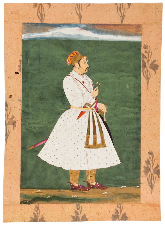 Bonhams : A portrait of a ruler Marwar, 19th century