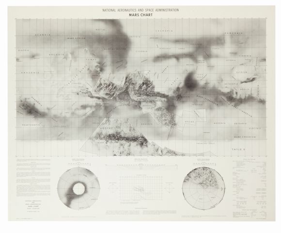 Bonhams : EARLY MARS CHART. National Aeronautics and Space ...