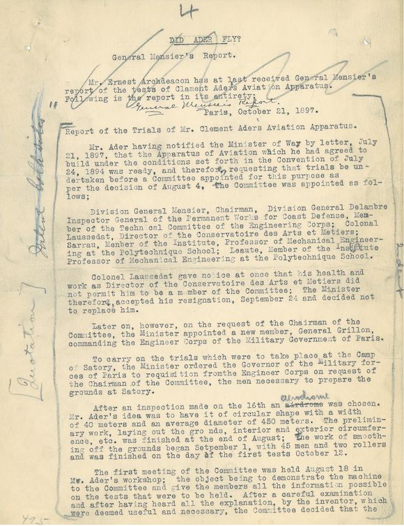 Bonhams : WILBUR WRIGHT'S TYPED DRAFT OF AN ESSAY. Typed Manuscript ...
