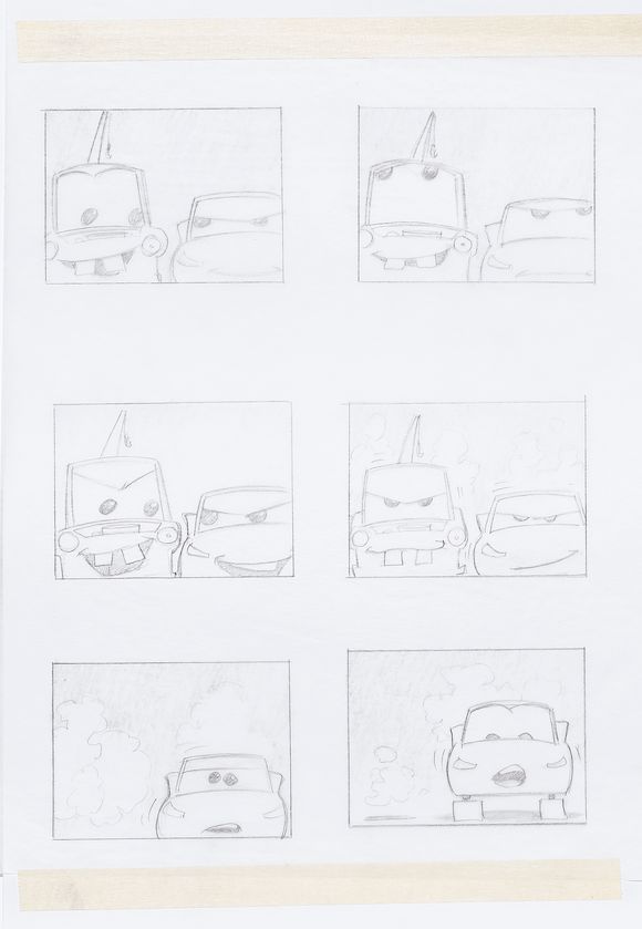 Bonhams : A group of storyboards from Cars