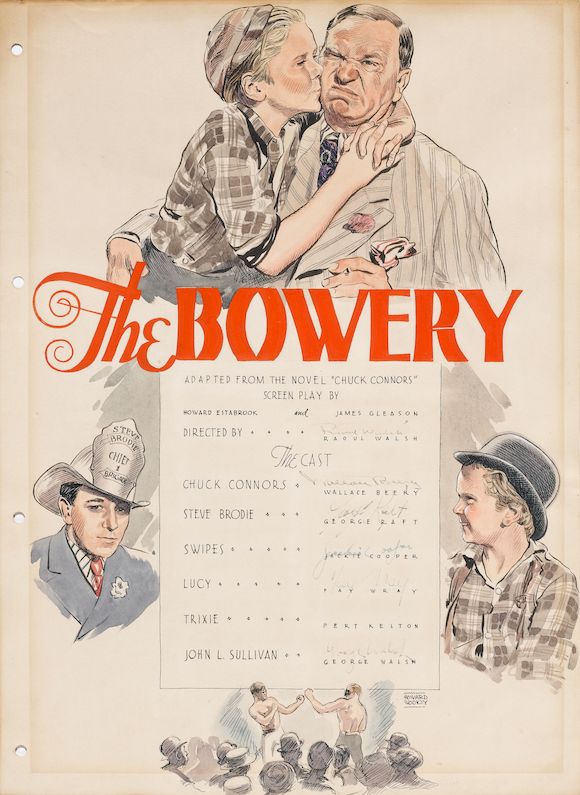 Bonhams : A poster design for The Bowery, signed by the film's director ...
